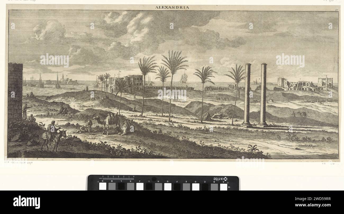 View of the port of Alexandria, Jan Luyken, After Cornelis de Bruyn ...