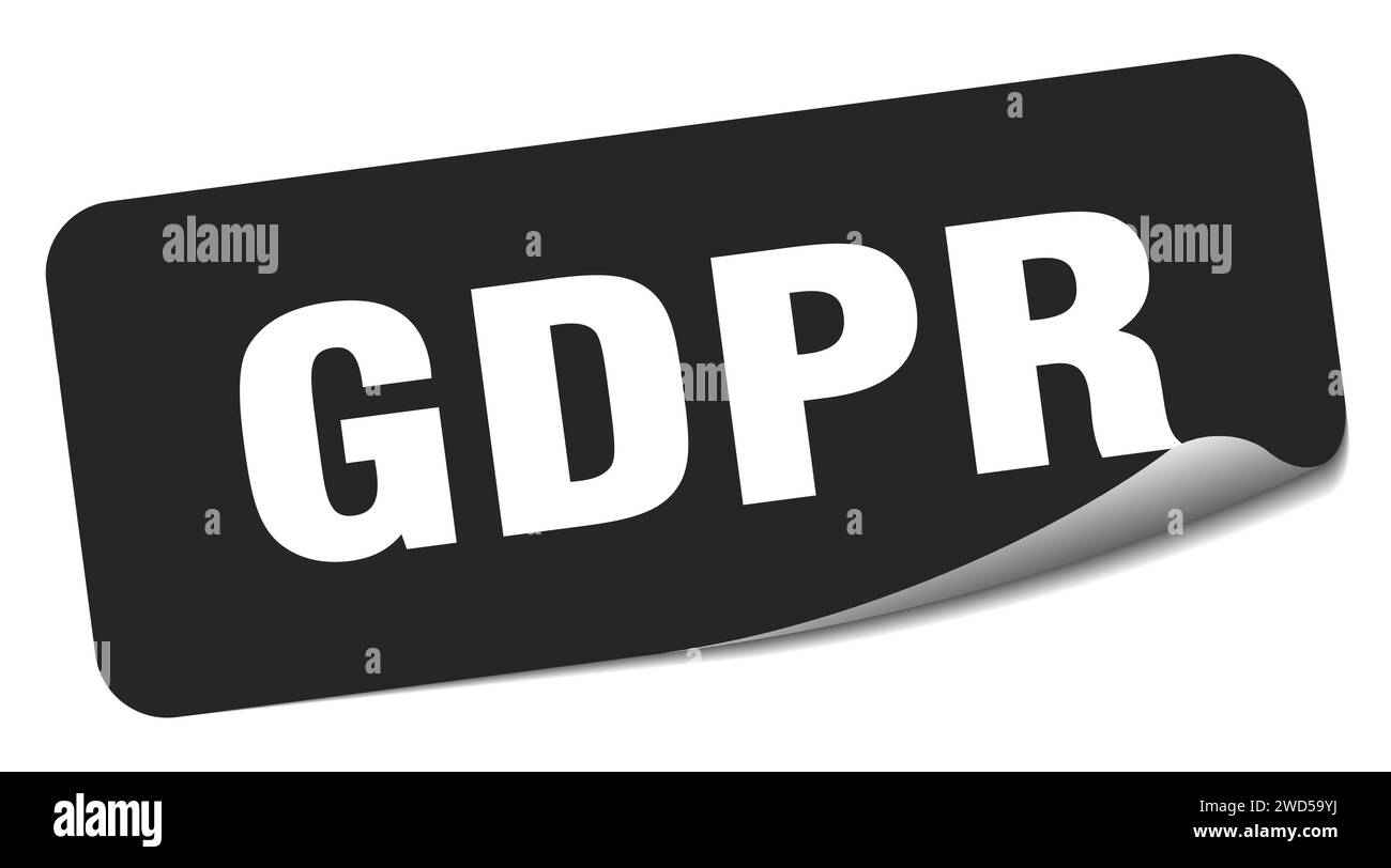 gdpr sticker. gdpr rectangular label isolated on white background Stock ...