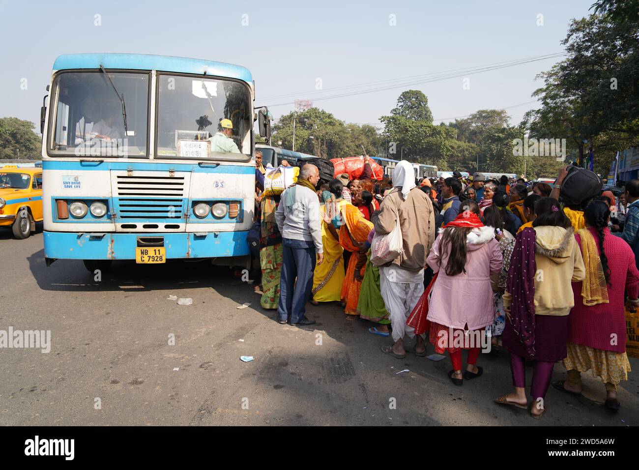 Devotees eagerly make their way to Sagar Island, located 117 km from ...