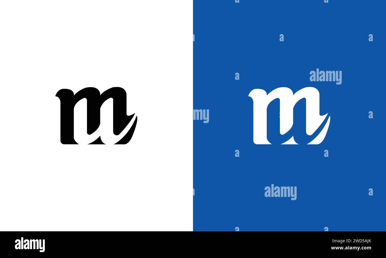 Minimal elegant monogram art logo. Outstanding professional trendy awesome artistic MU initial ...