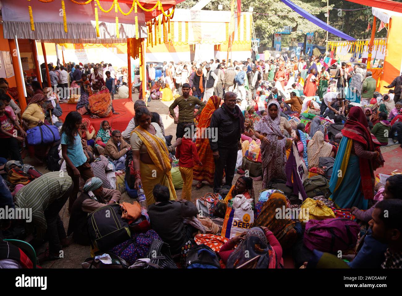 Devotees eagerly make their way to Sagar Island, located 117 km from ...