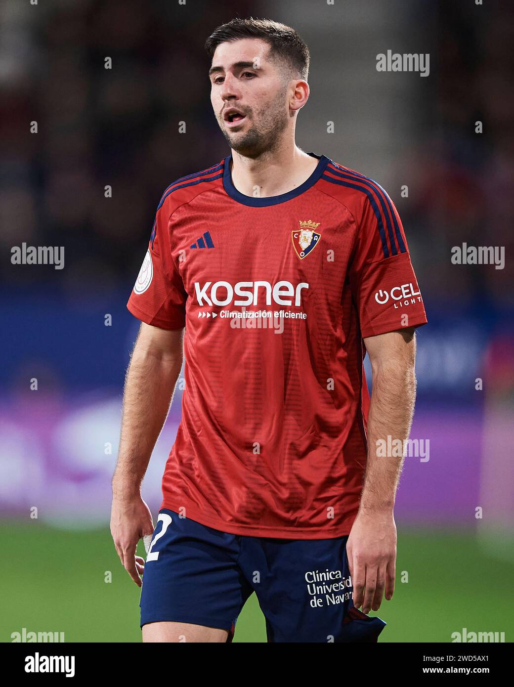 Jesus Areso of CA Osasuna looks on during the Copa El Rey match between ...