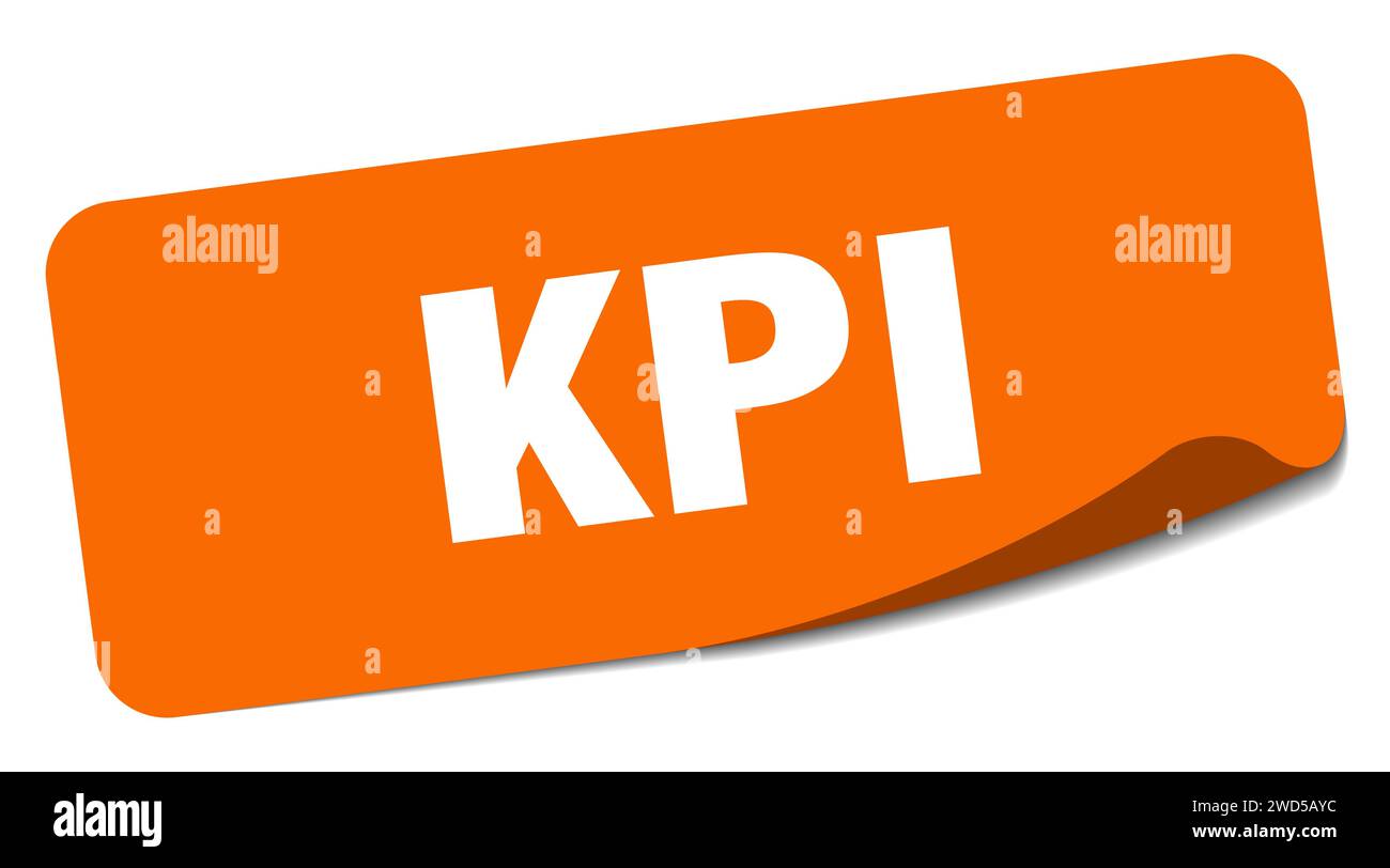 kpi sticker. kpi rectangular label isolated on white background Stock ...