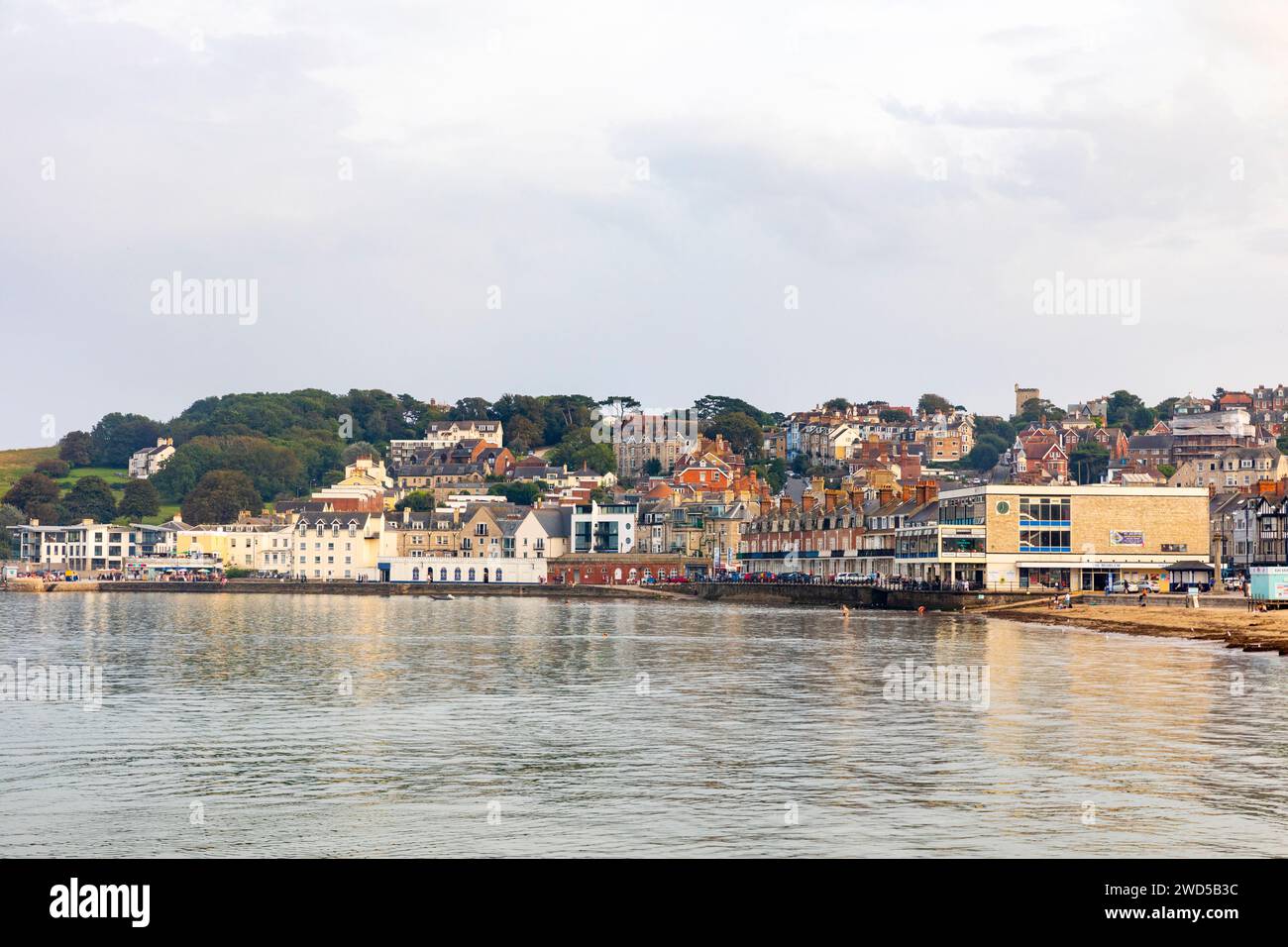 Swanage town centre and Swanage bay in Dorset,English coast,England ...