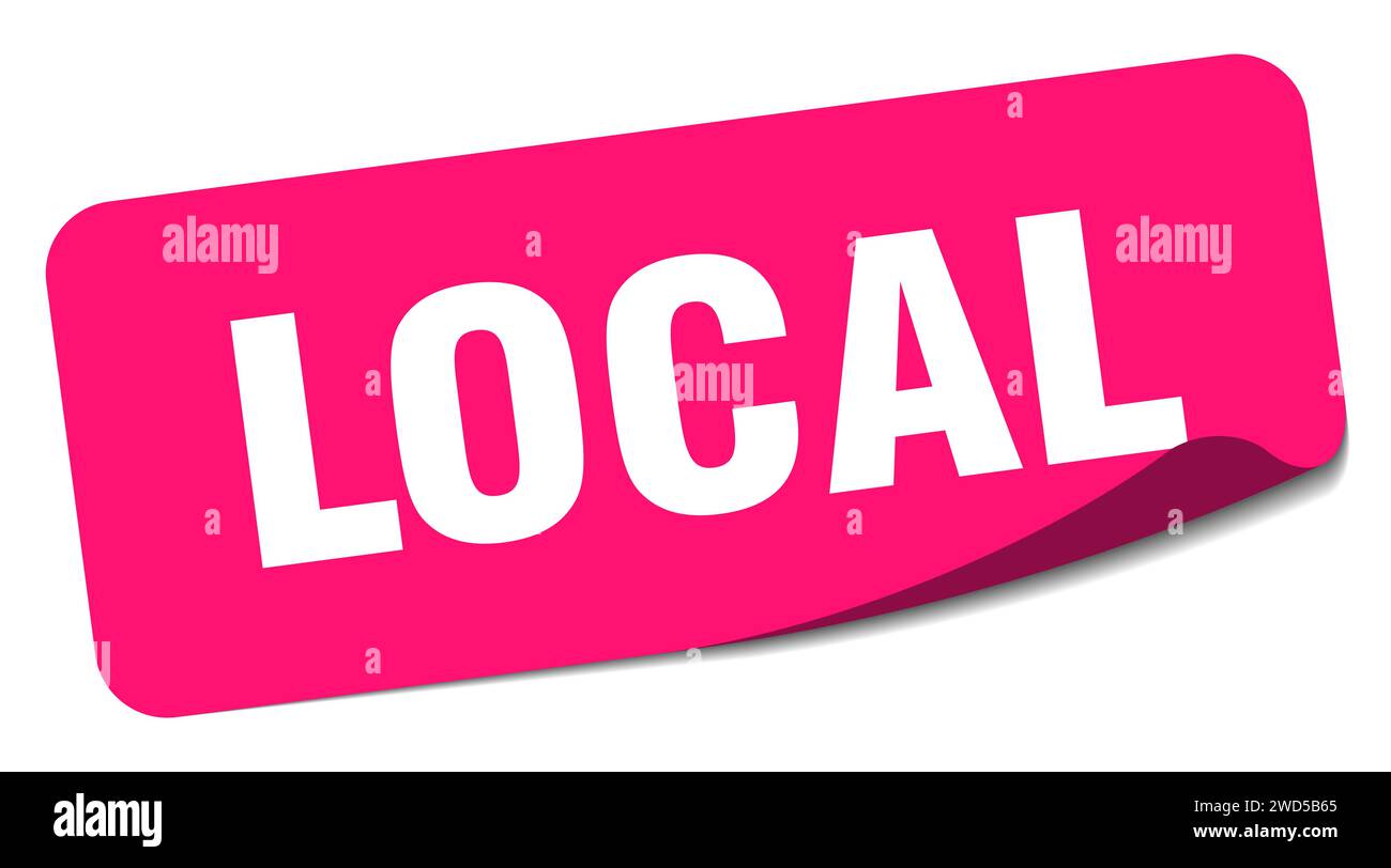 local sticker. local rectangular label isolated on white background ...