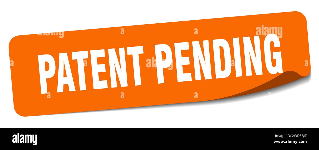 patent pending sticker. patent pending rectangular label isolated on ...
