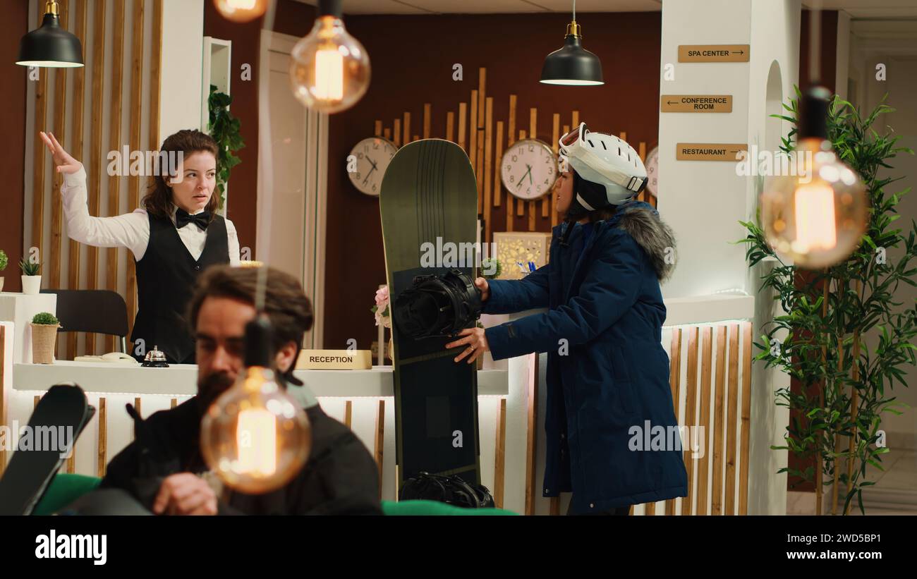 Helping giving directions hi-res stock photography and images - Alamy