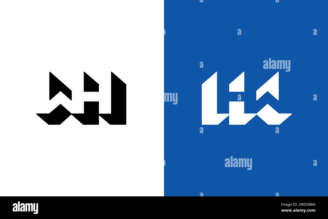 Wh minimal logo Stock Vector Images - Alamy