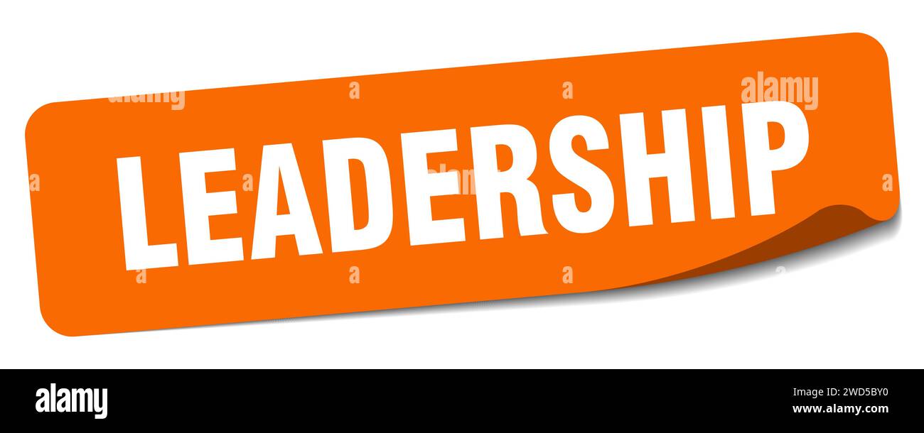 leadership sticker. leadership rectangular label isolated on white ...