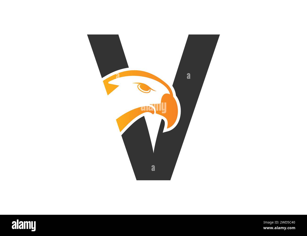 Letter V Eagle head Logo Design Vector Template. Modern logo design for ...