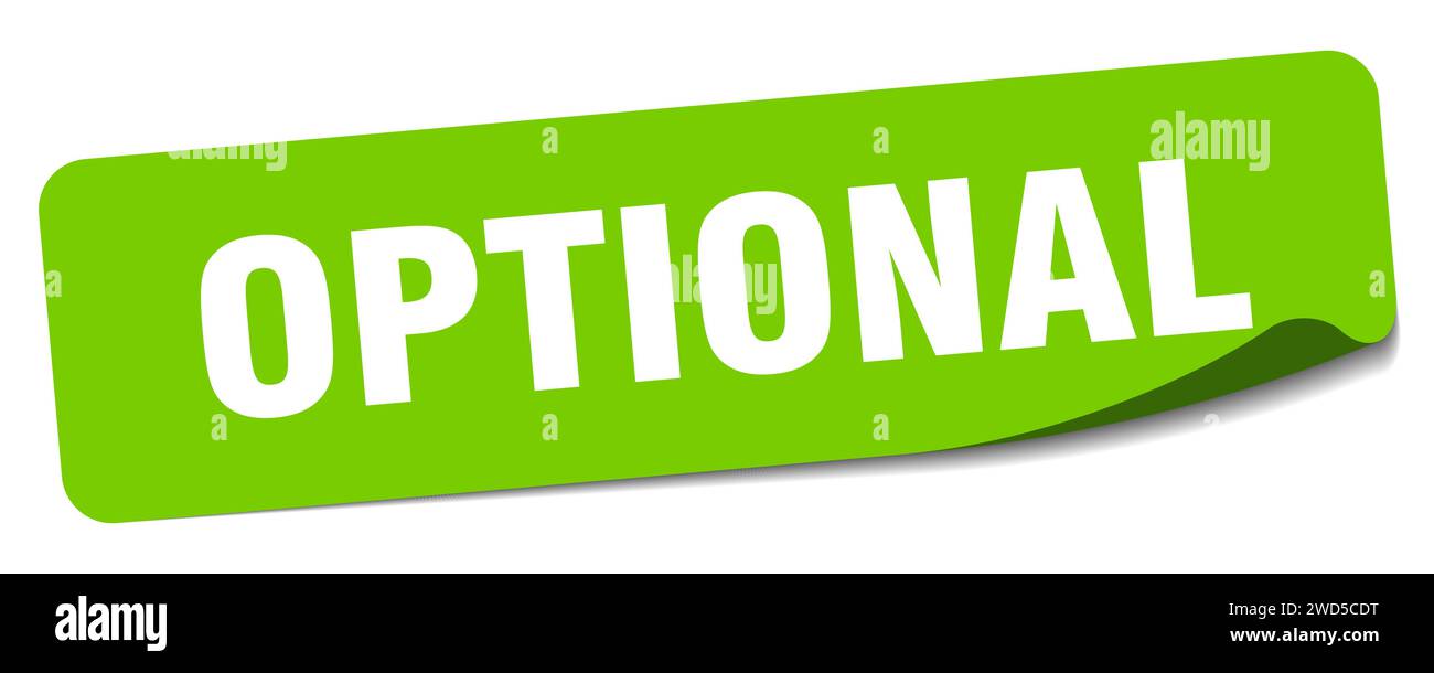 optional sticker. optional rectangular label isolated on white ...