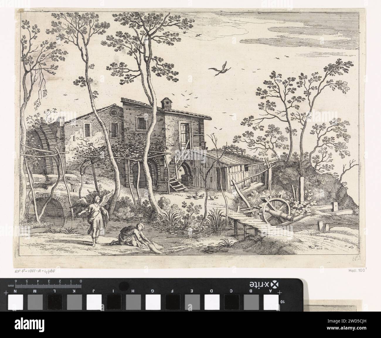 Landscape with Tobias and the Engel, Willem van Nieulandt (II), After ...