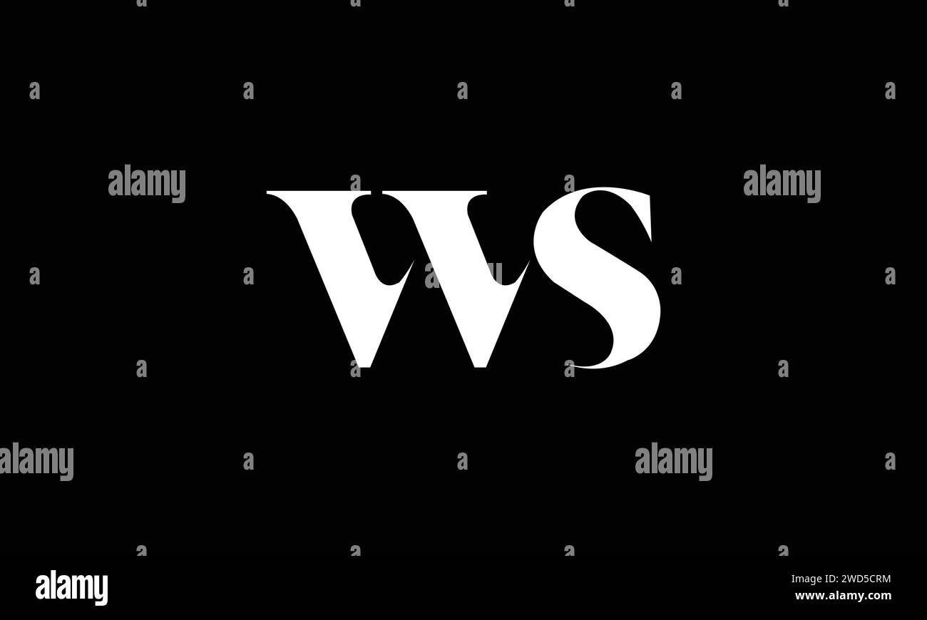 Modern and elegant WS initials logo design Stock Vector Image & Art - Alamy