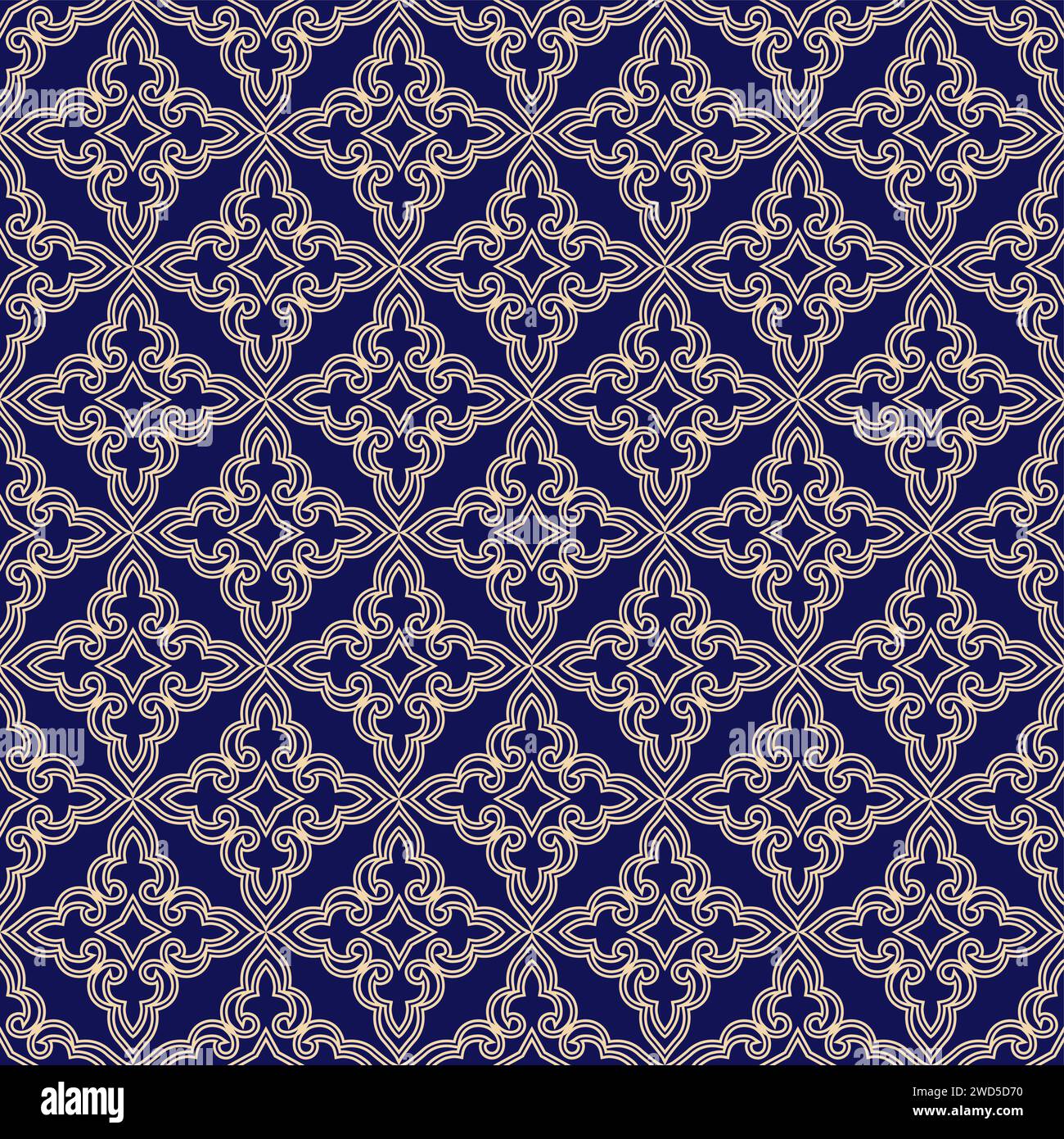 Abstract pattern in Arabian style. Seamless vector background. Dark ...
