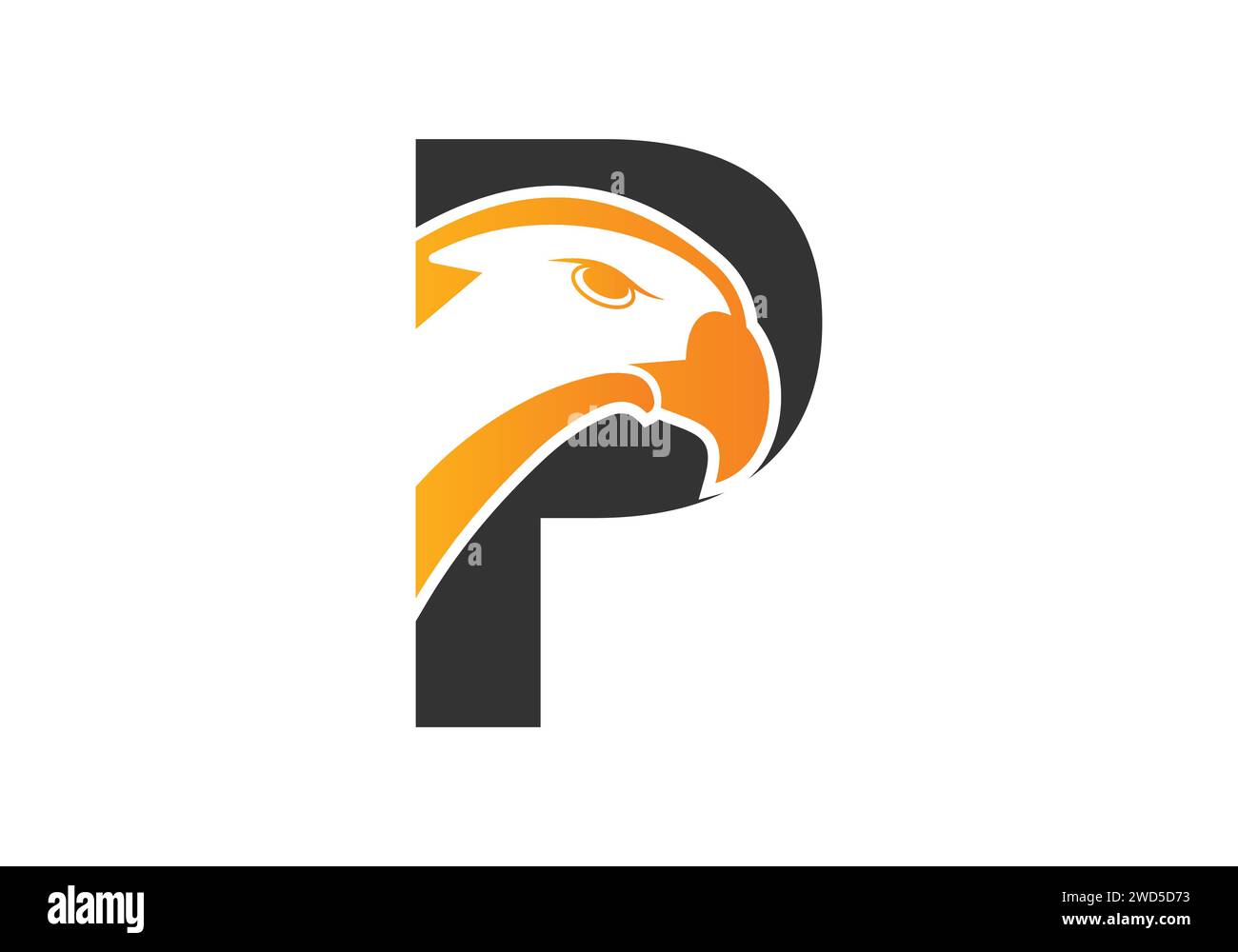 Letter P Eagle head Logo Design Vector Template. Modern logo design for ...