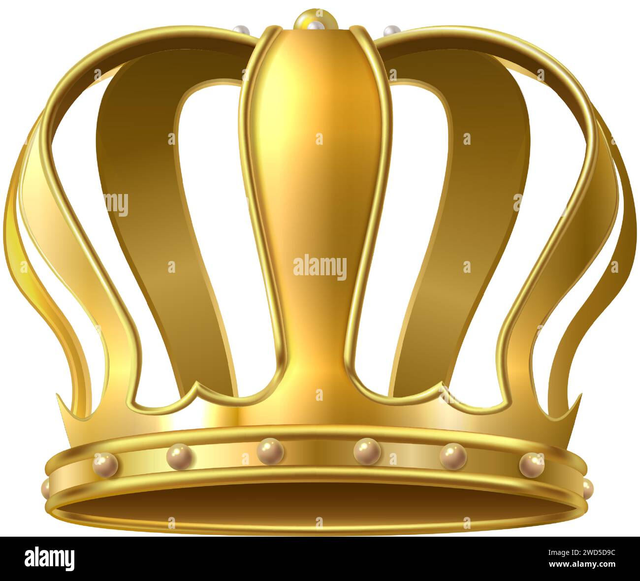 realistic vector icon. Golden king crown coronation monarchy symbol ...