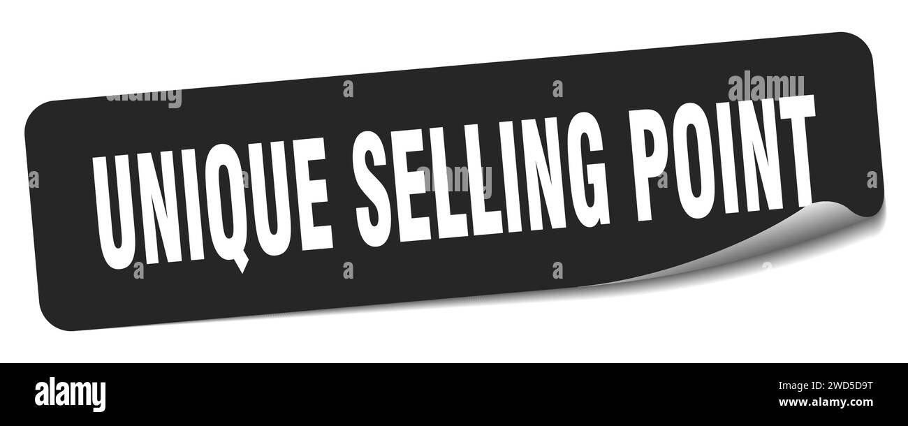 unique selling point sticker. unique selling point rectangular label ...
