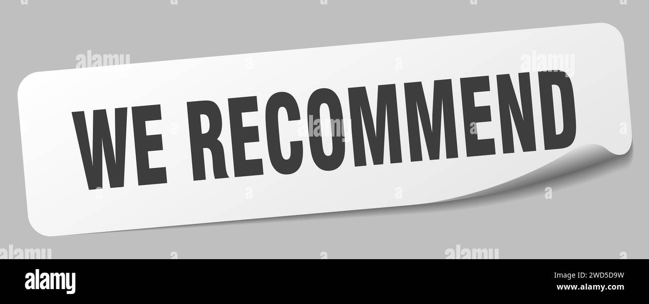 we recommend sticker. we recommend rectangular label isolated on white ...