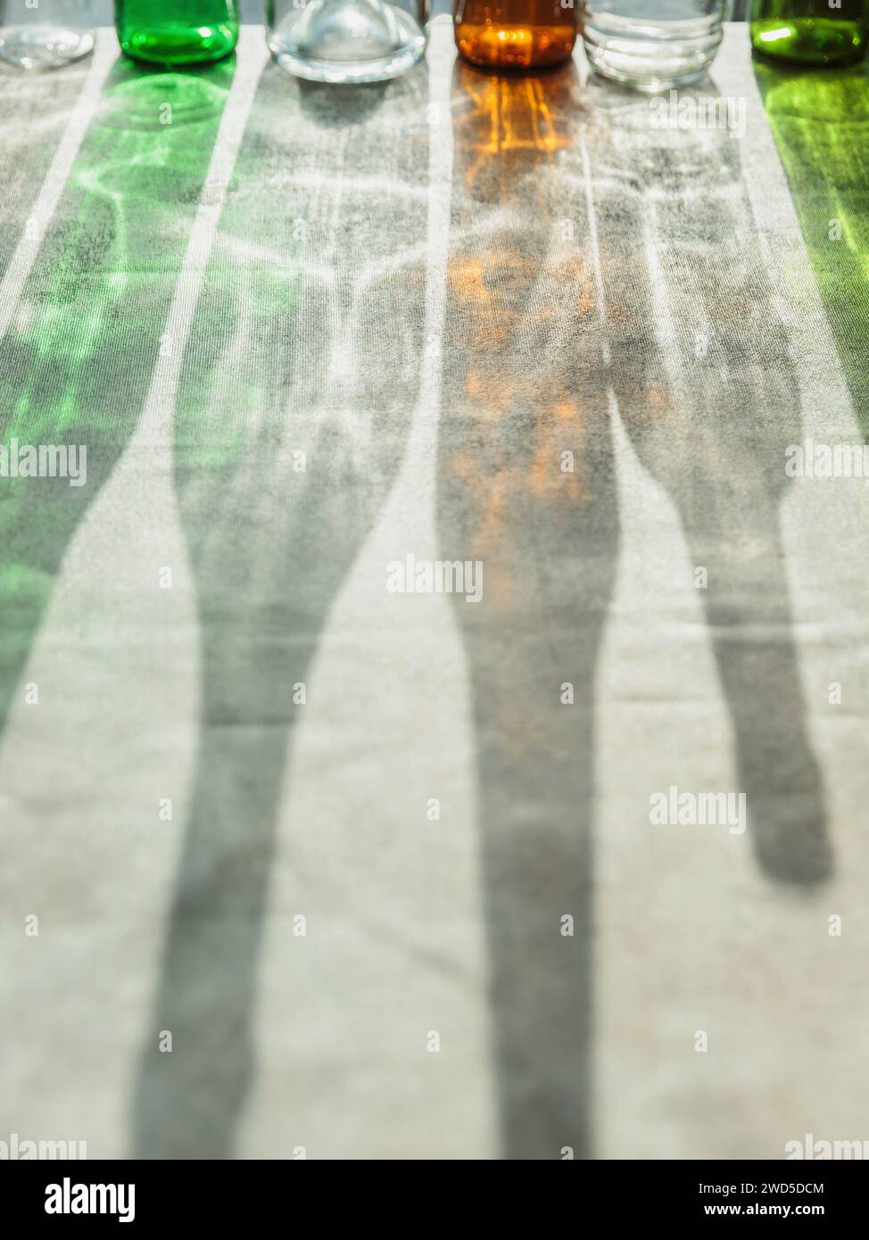 Separate collection of glass garbage. Eco friendly and zero waste ...