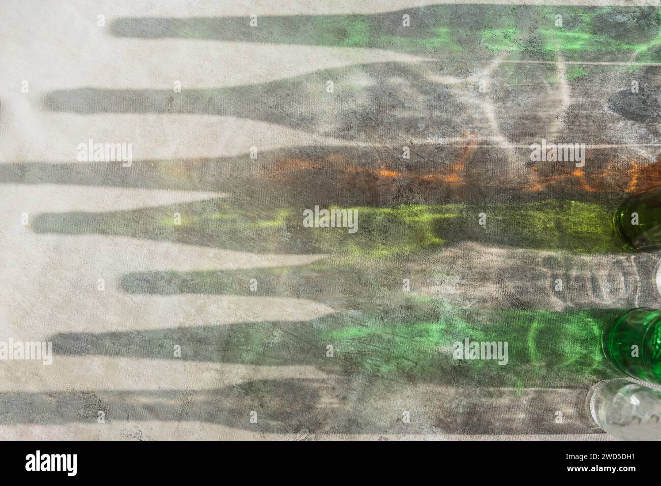 Recyclable glass waste. Social responsibility, ecology care concept ...