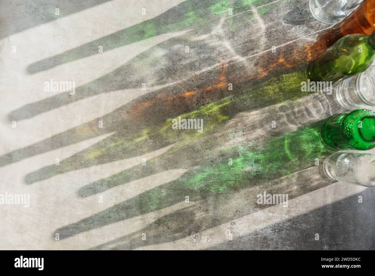 Separate collection of glass garbage. Eco friendly and zero waste ...