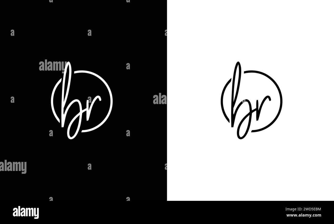 Letter BR Signature Logo Template Vector Stock Vector Image & Art - Alamy