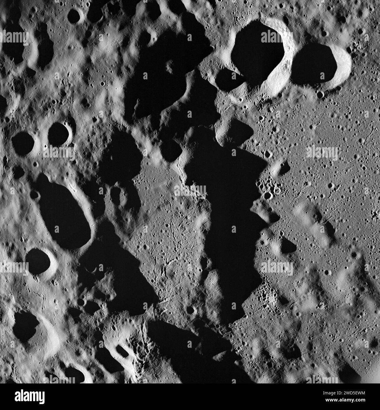 View of lunar farside as photographed from Apollo 8 spacecraft, Johnson ...