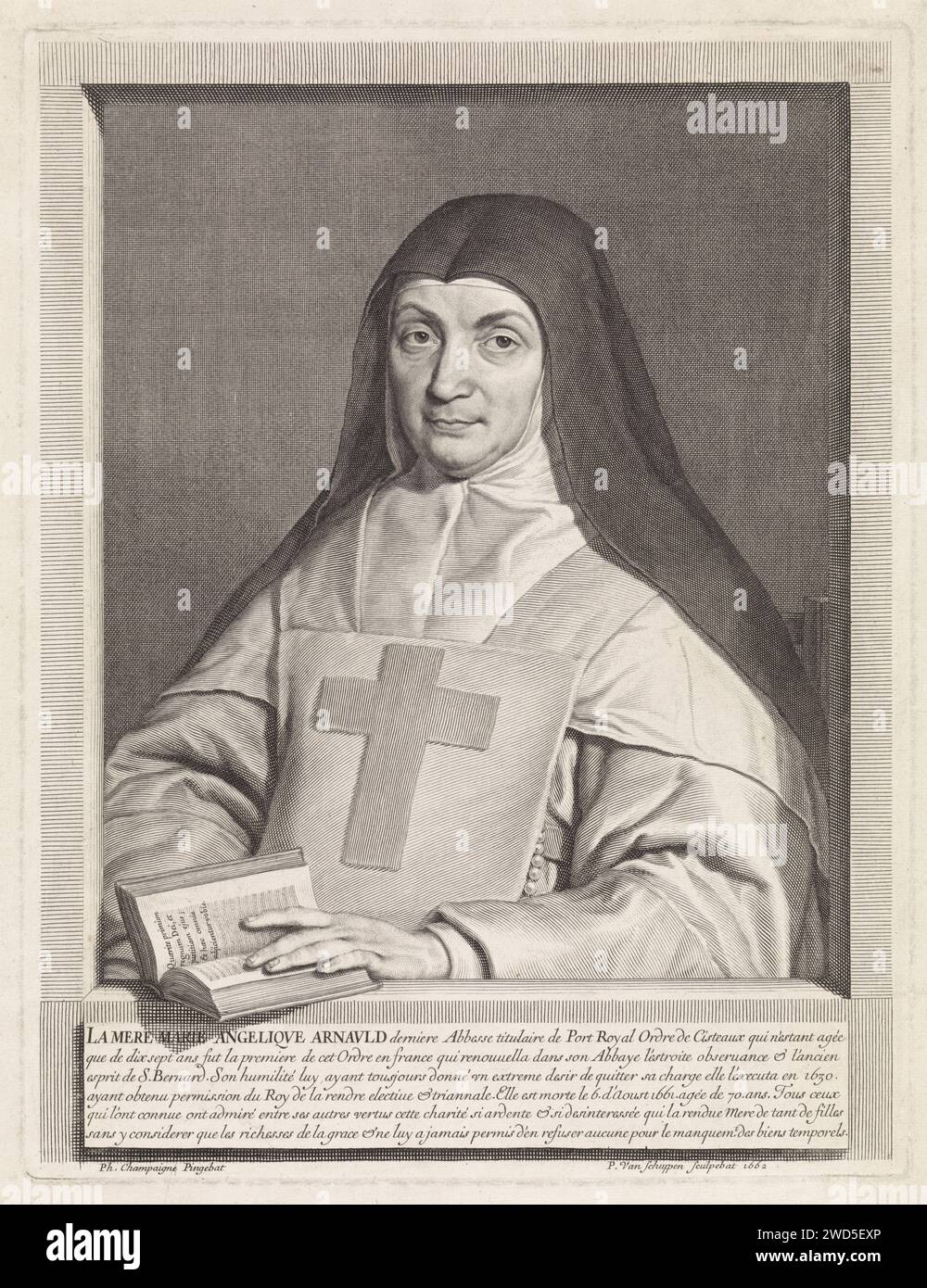 Portret van Marie Angelique Arnauld, Pieter Van Schuppen, after ...