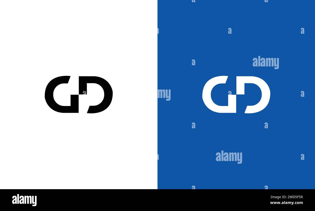 GD alphabet initial Letter Monogram Icon Logo vector illustration Stock ...