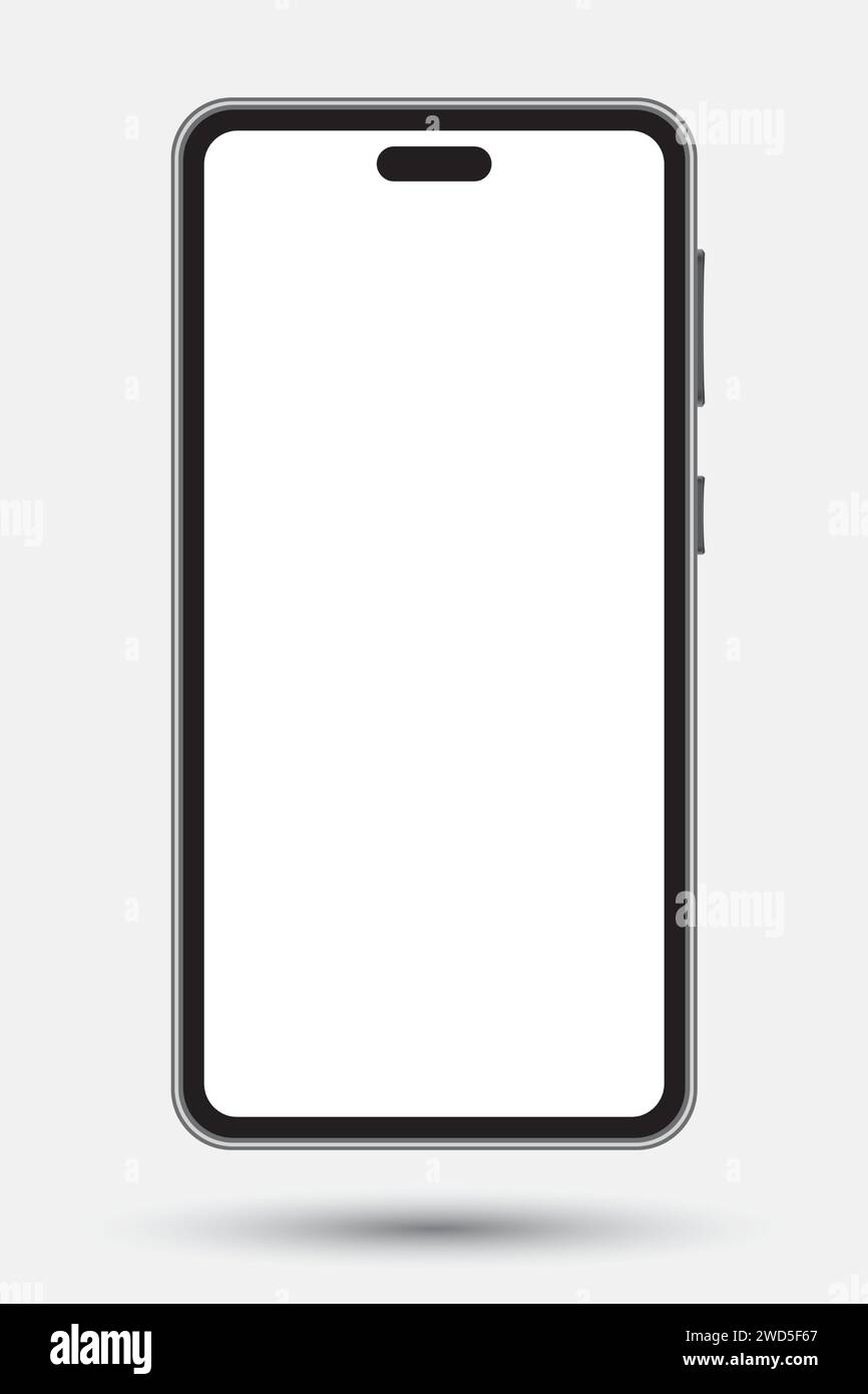 Cell phone vector mockups isolated realistic white hi-res stock ...