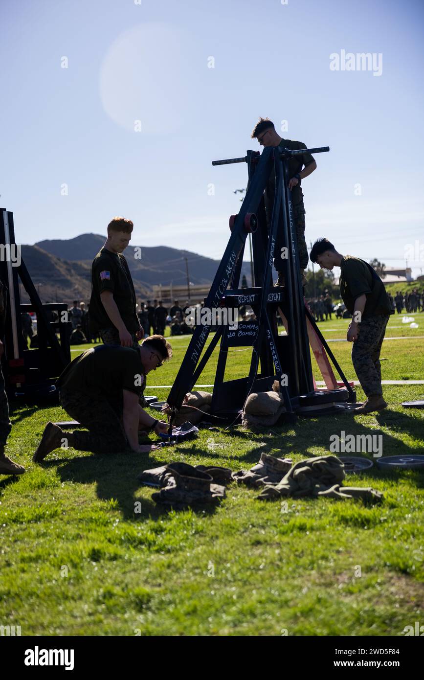 U.S. Marines with 11th Marine Regiment, 1st Marine Division, prepare ...