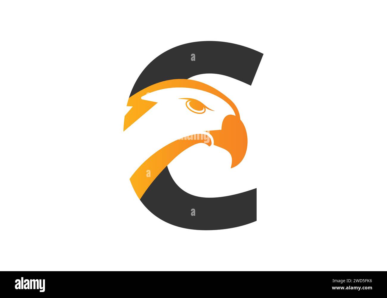 Letter C Eagle head Logo Design Vector Template. Modern logo design for company identity Stock ...