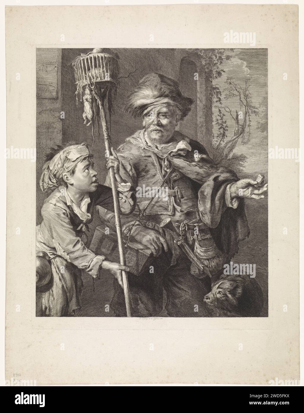 The Rattencatcher with his servant, Daniël Friday, After Cornelis ...