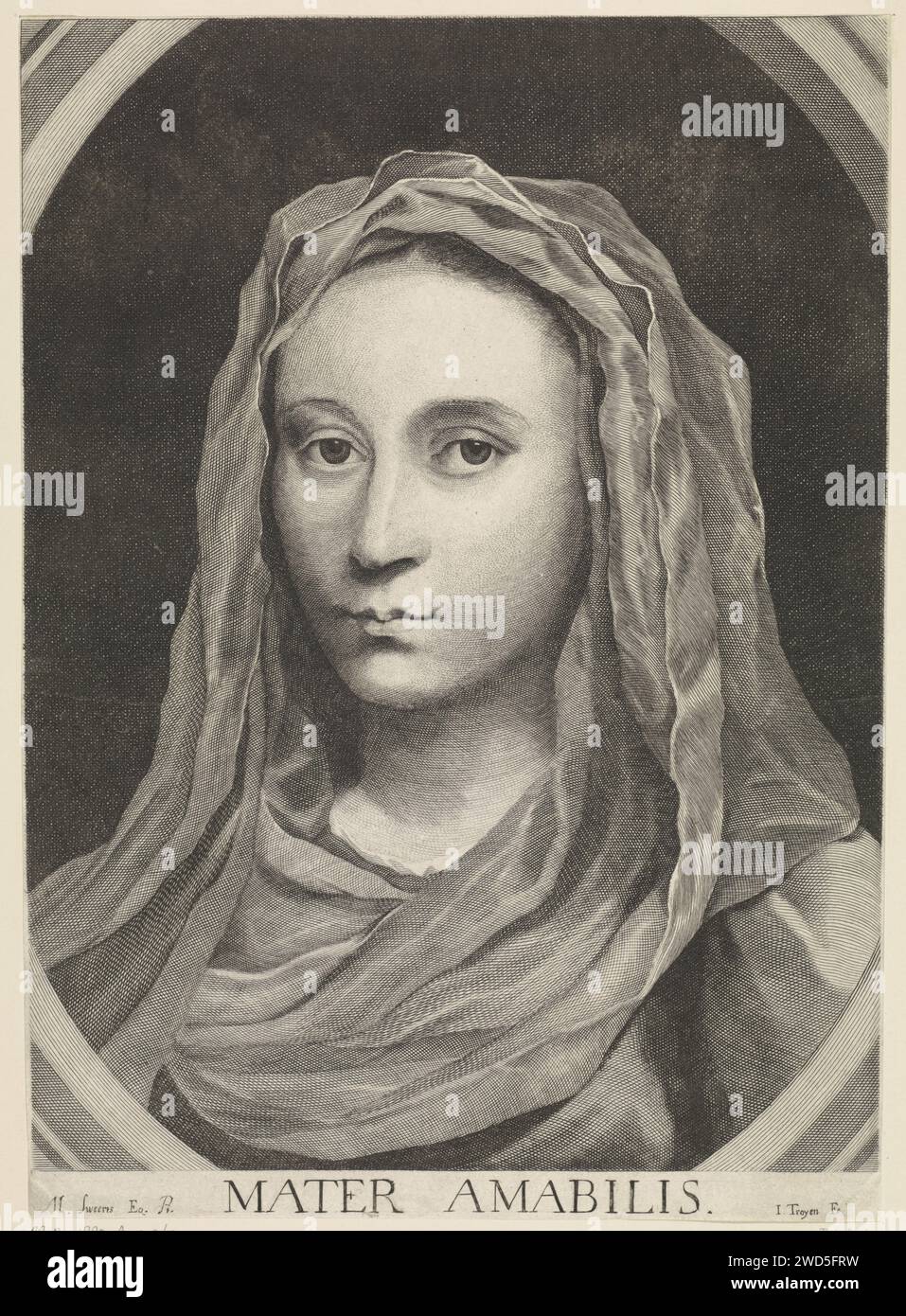 Maria, Jan van Troyen, After Michael Sweerts, 1620 - 1675 print ...
