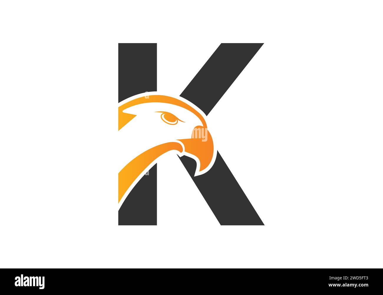 Letter K Eagle head Logo Design Vector Template. Modern logo design for company identity Stock ...