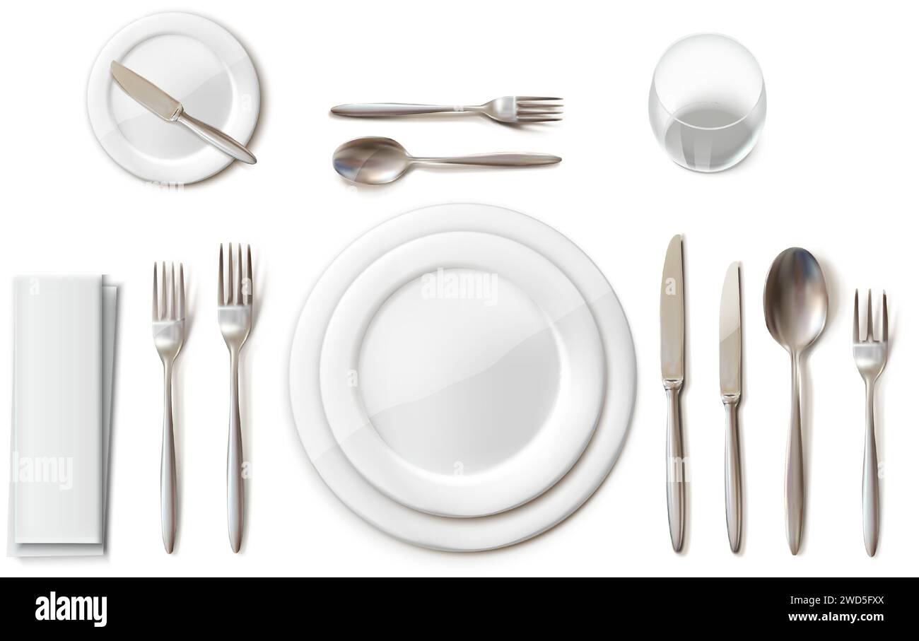 Formal table setting Stock Vector Images - Alamy