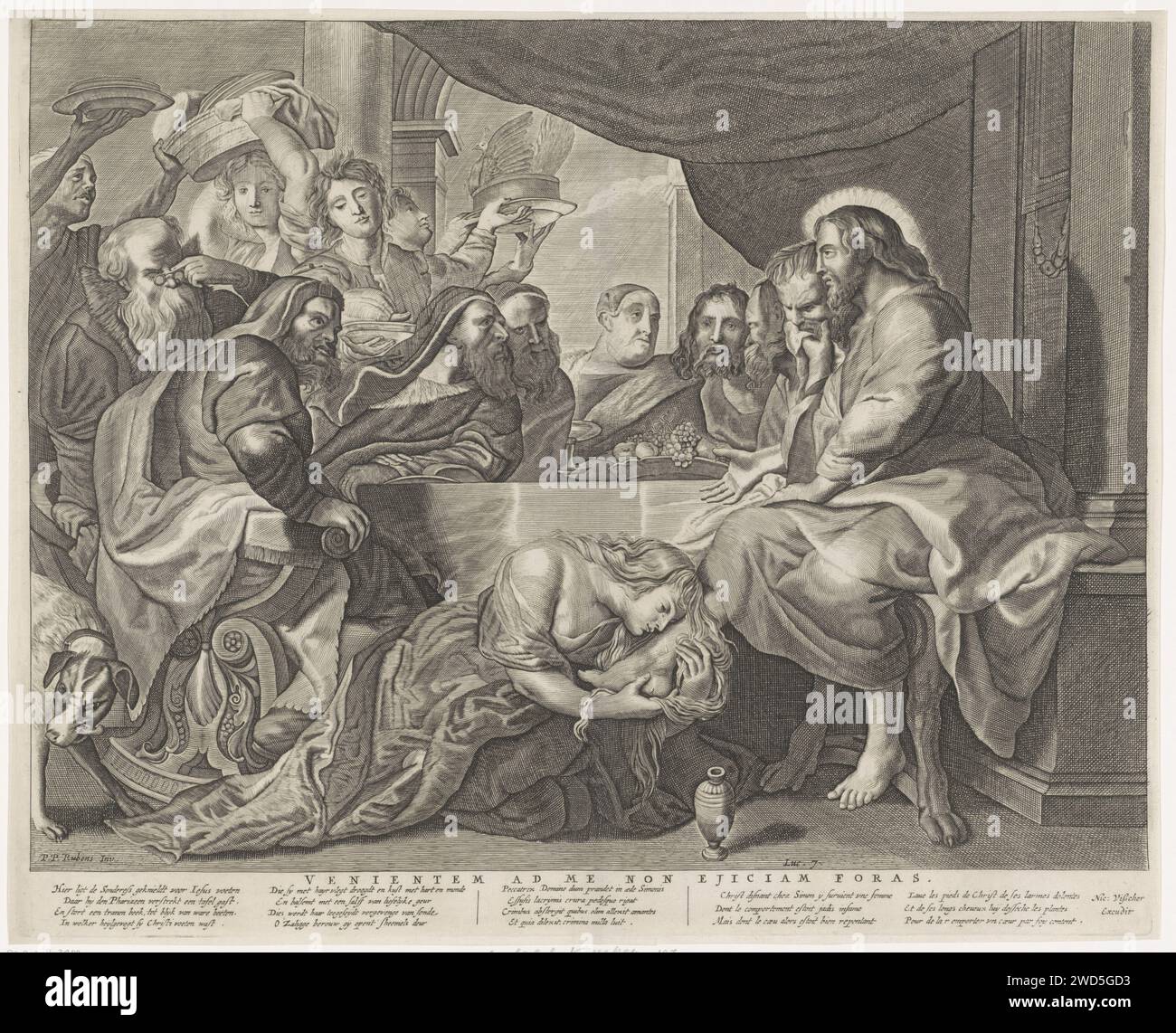 Christ anointed by Maria Magdalena, Anonymous, After Michel Natalis ...