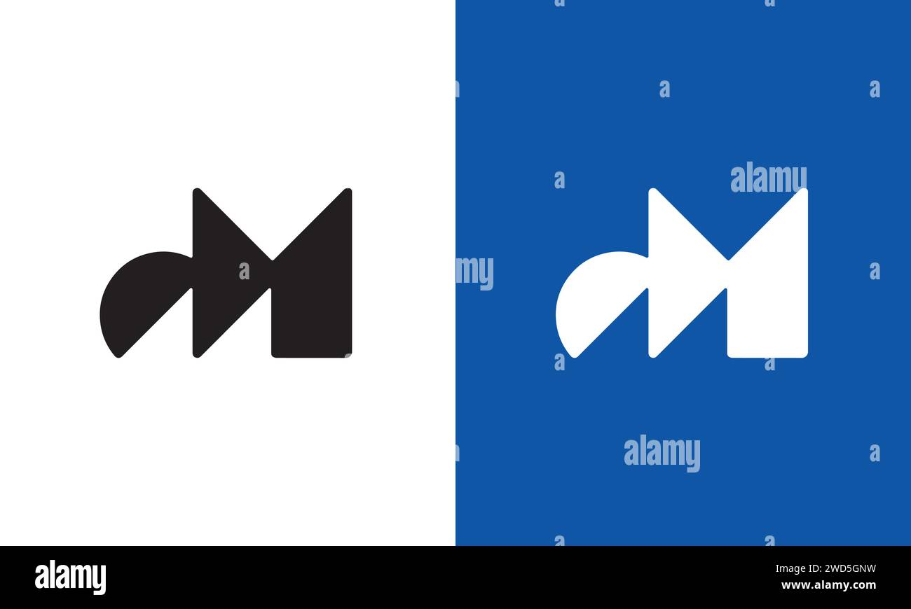 Alphabet letters monogram icon logo DM Stock Vector Image & Art - Alamy