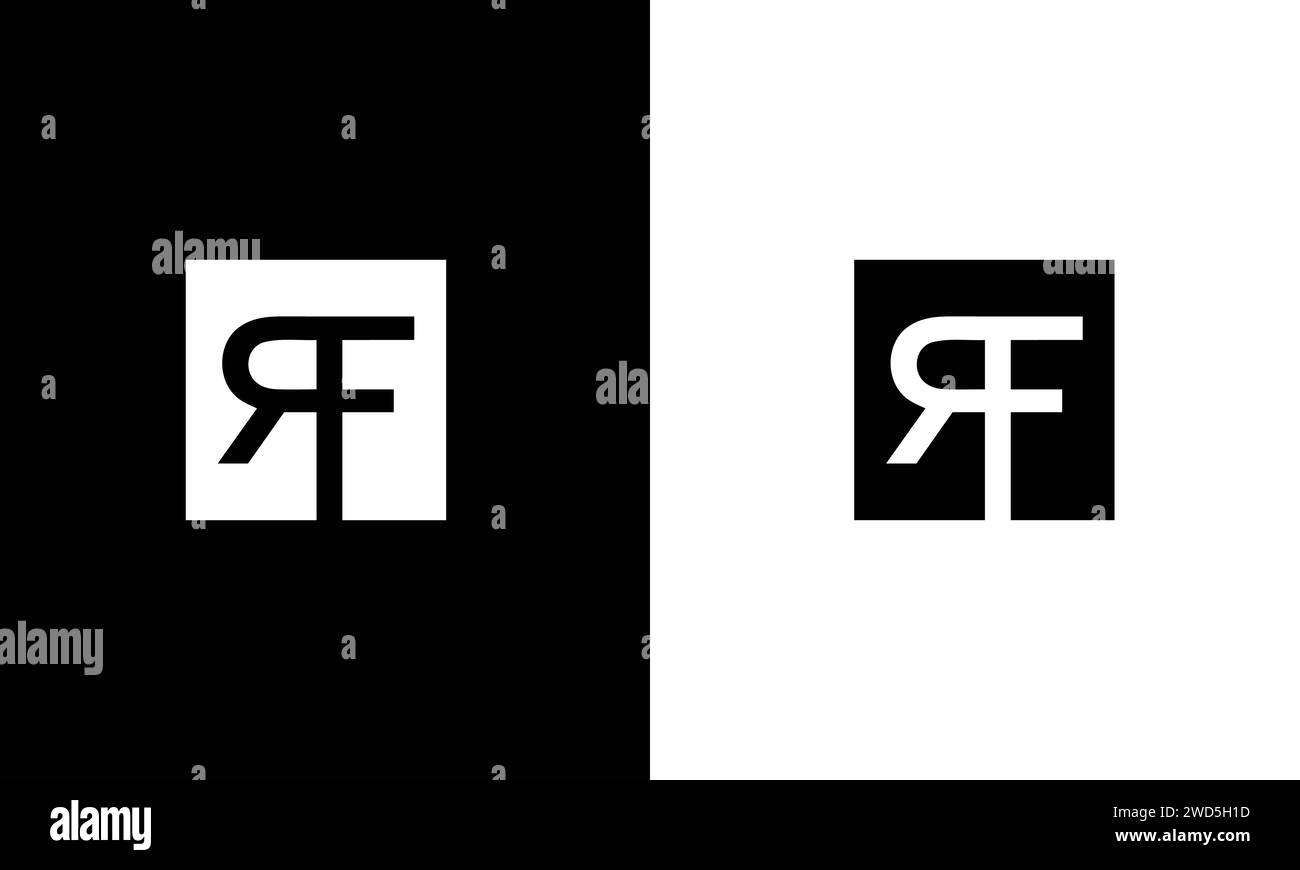RF Letter Initial Logo Design, Vector Template Stock Vector Image & Art ...