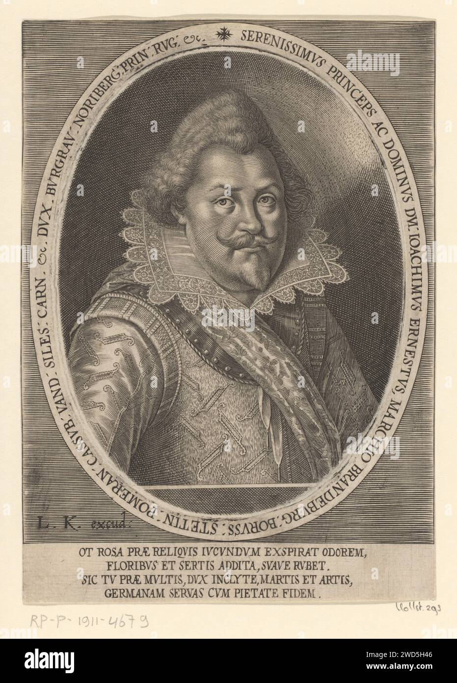 Portrait van Joachim Ernst von Brandenburg -Ansbach, Lucas Kilian, 1603 ...