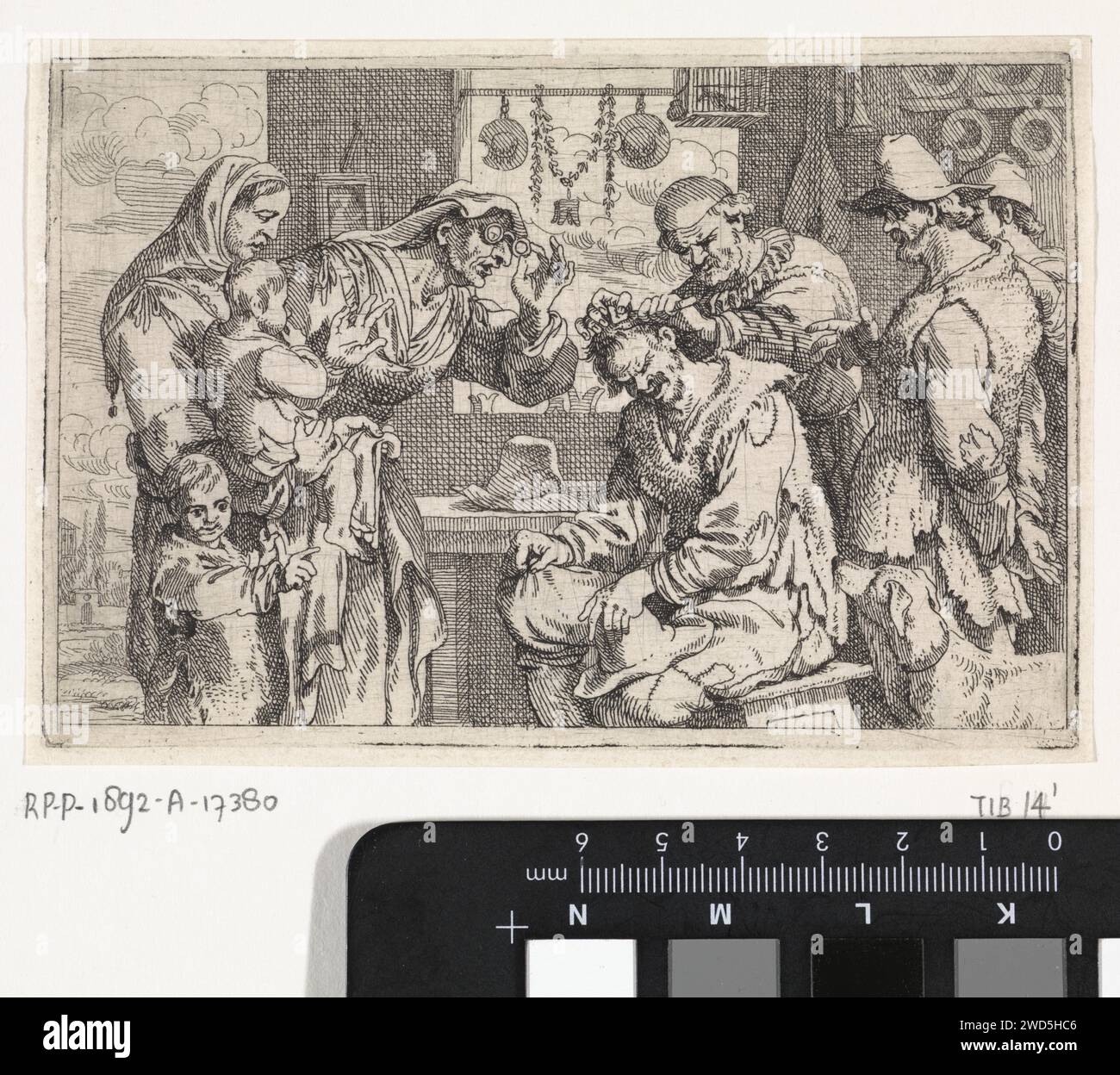 The village surgeon, Jan Baptist de Wael, 1642 - 1669 print A surgeon ...