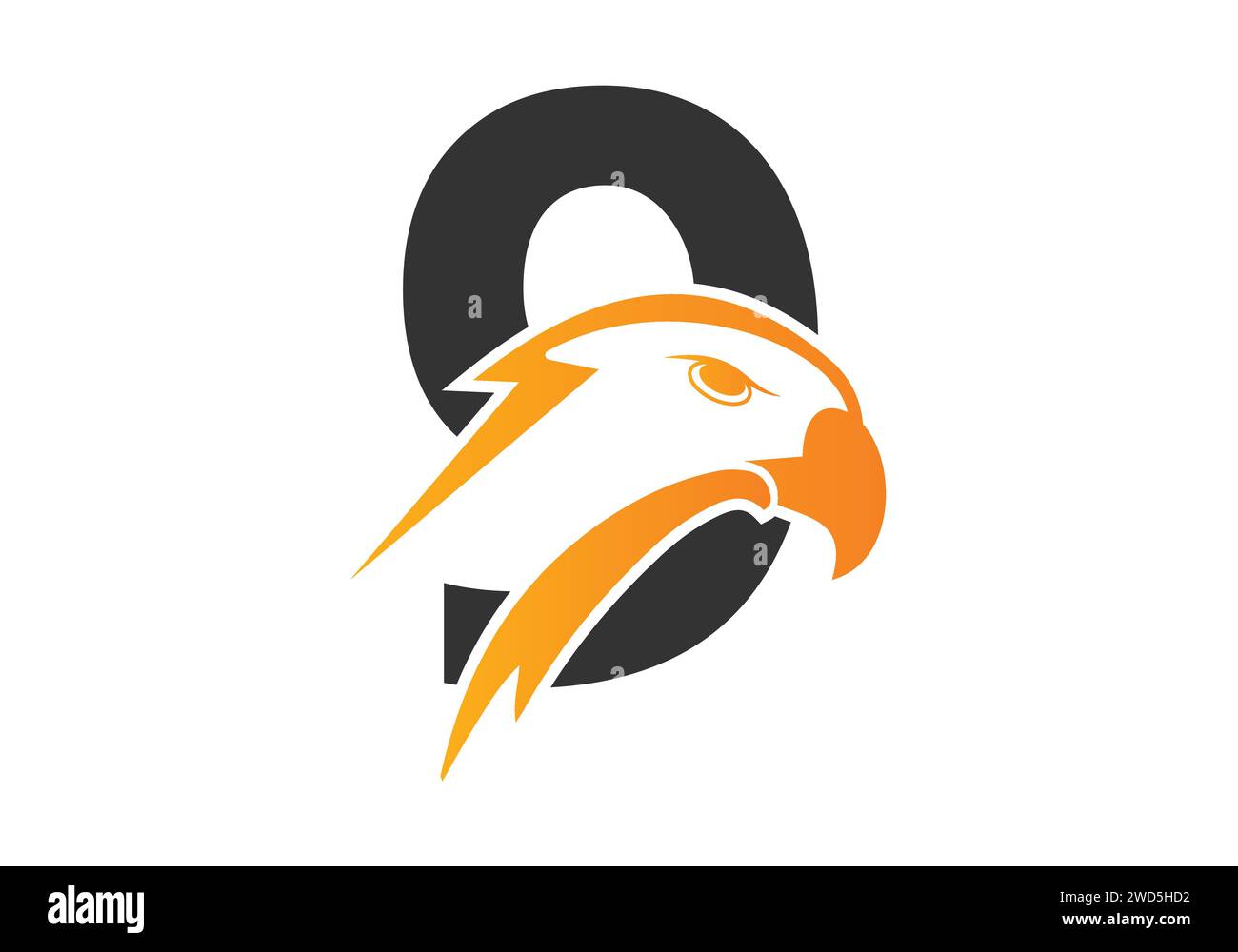 Letter 9 Eagle head Logo Design Vector Template. Modern logo design for ...