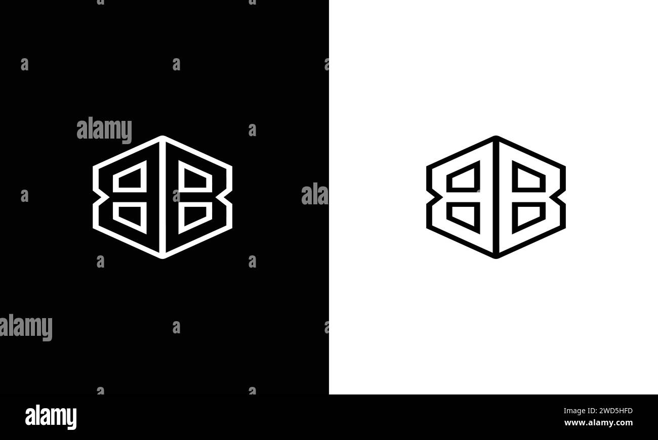 Modern abstract letter BB logo design. Minimal BB initial based icon ...