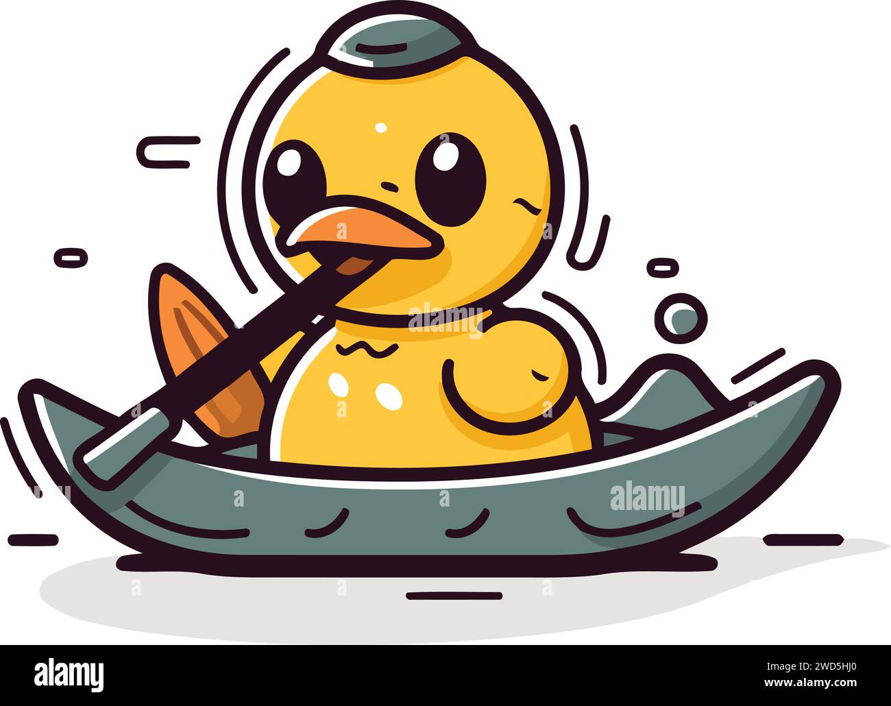Floating in kayak Stock Vector Images - Alamy