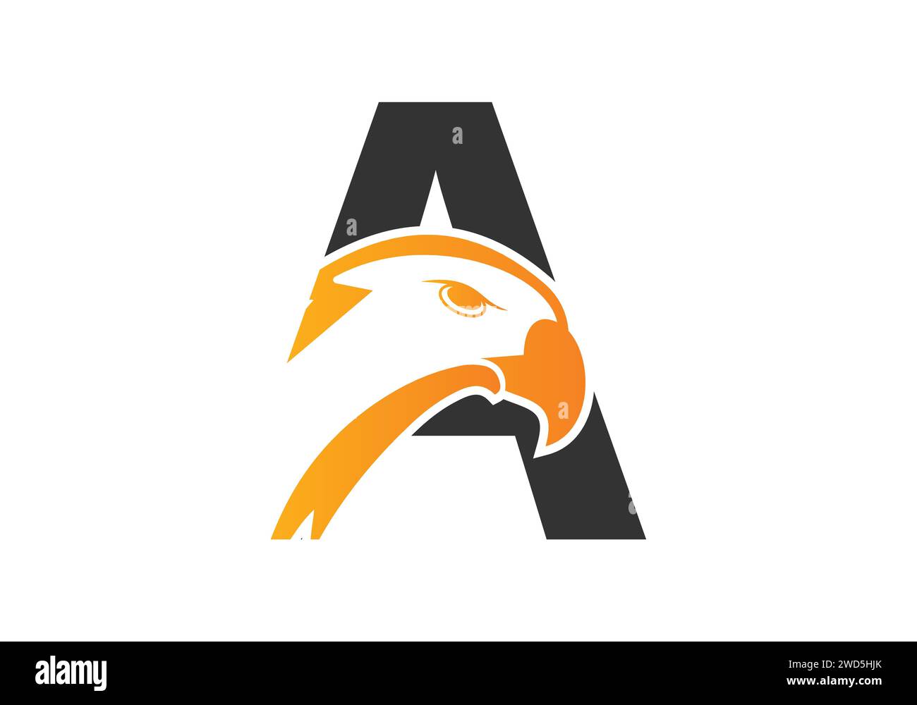 Letter A Eagle head Logo Design Vector Template. Modern logo design for company identity Stock ...