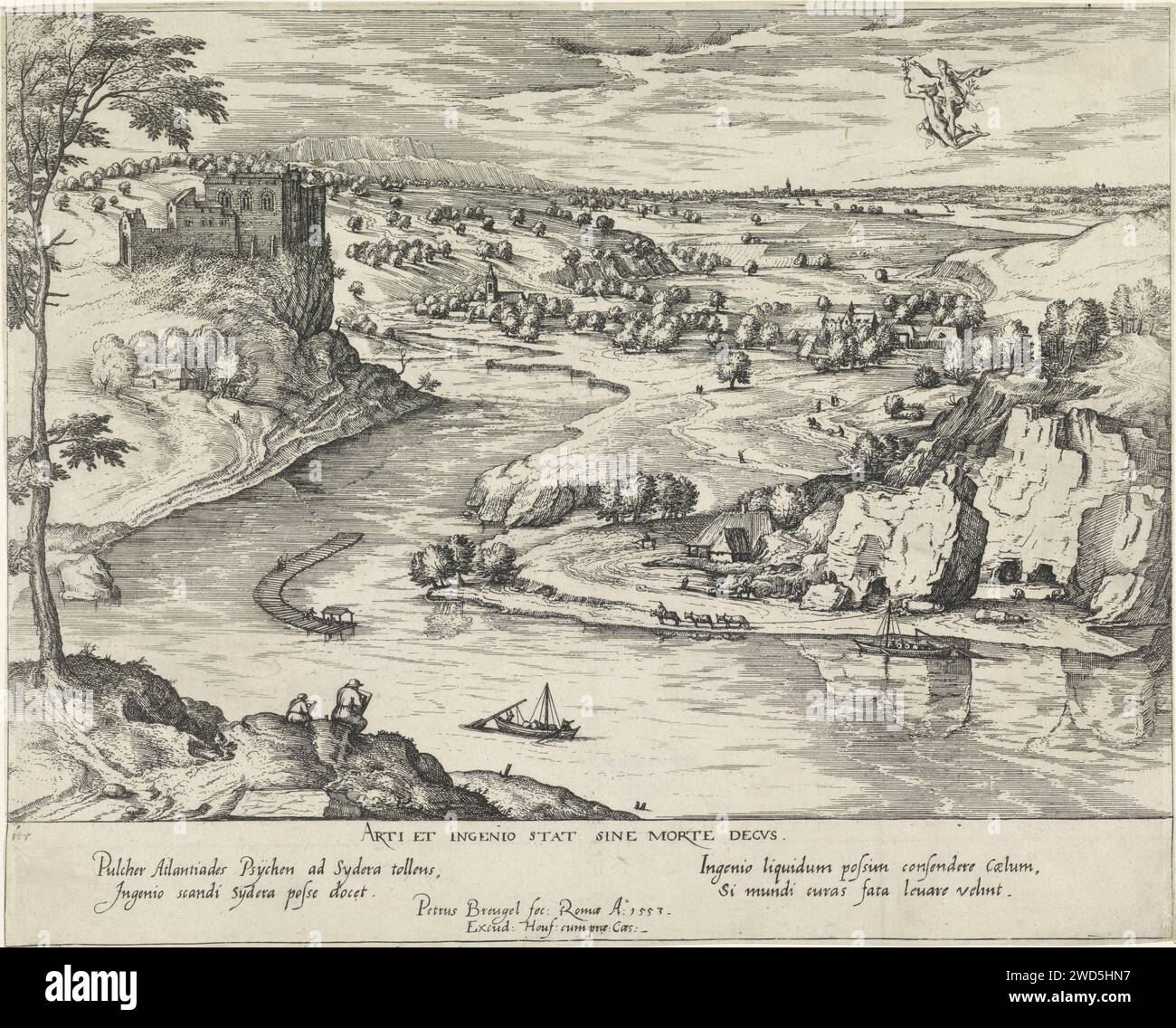 River landscape with Mercury and Psyche, Symon Novelanus (Attributed to ...