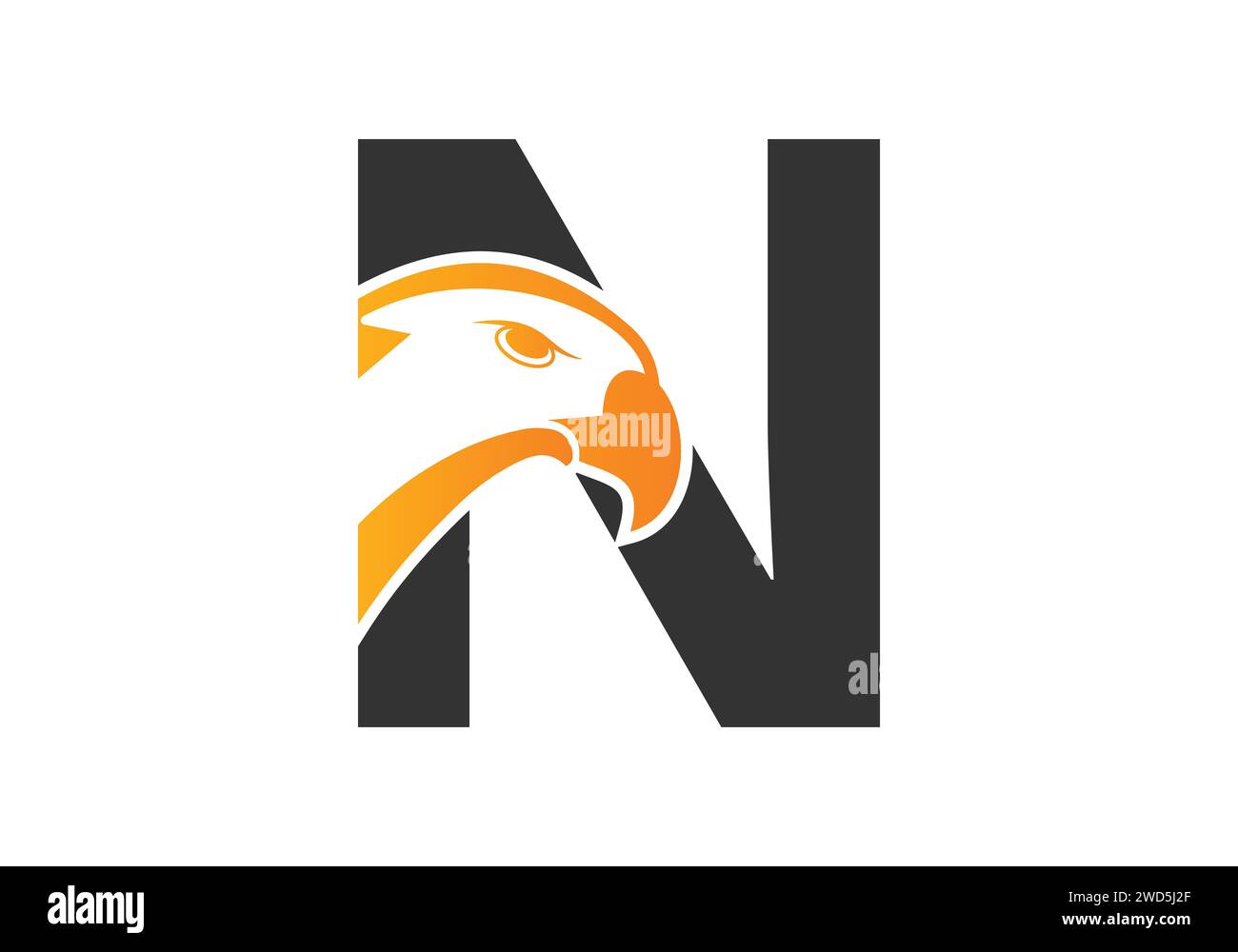 Letter N Eagle head Logo Design Vector Template. Modern logo design for company identity Stock ...