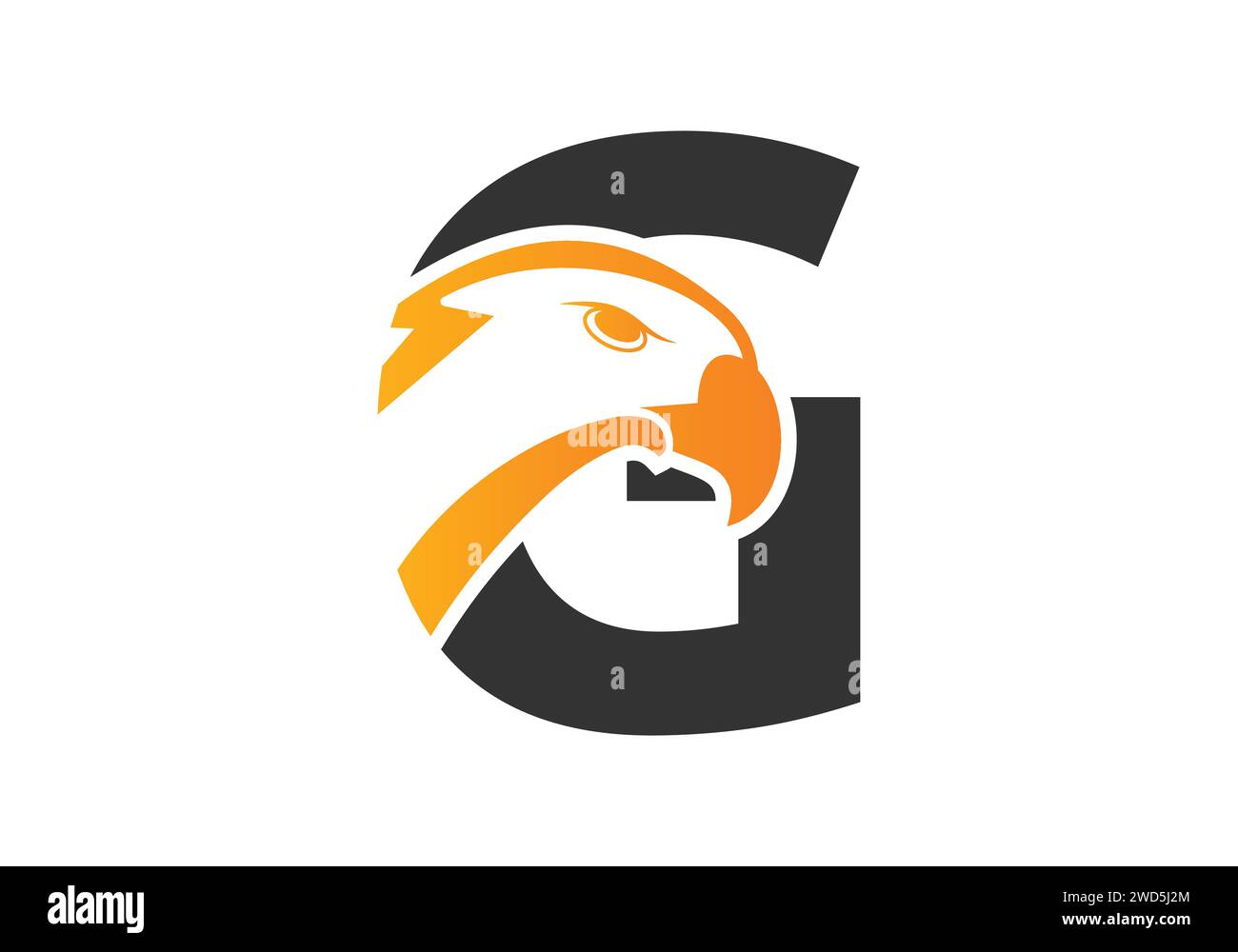 Letter G Eagle head Logo Design Vector Template. Modern logo design for ...