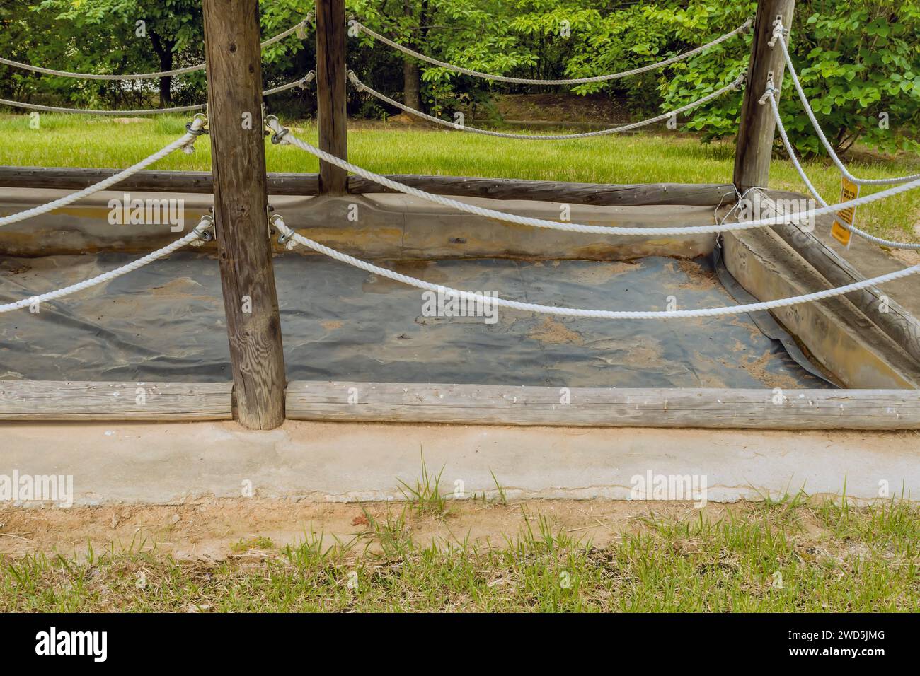 Preserved underground storage pit at archaeological site, South Korea ...