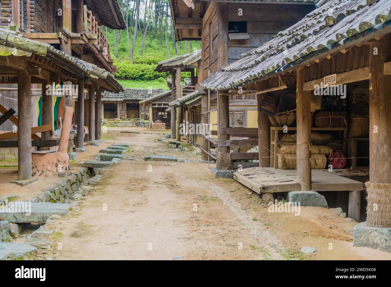 Path between buildings at small village used as maritime filming ...